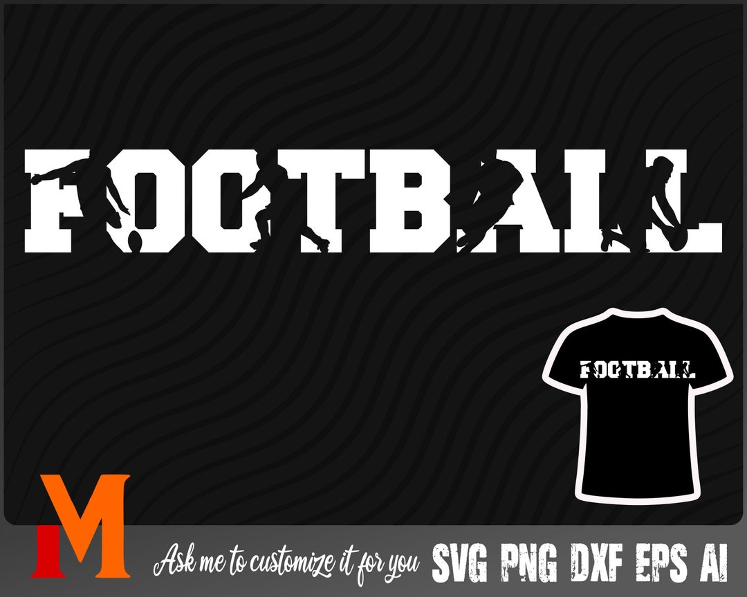Unique Cool Football Word/text Football Player SVG Football Cut File ...