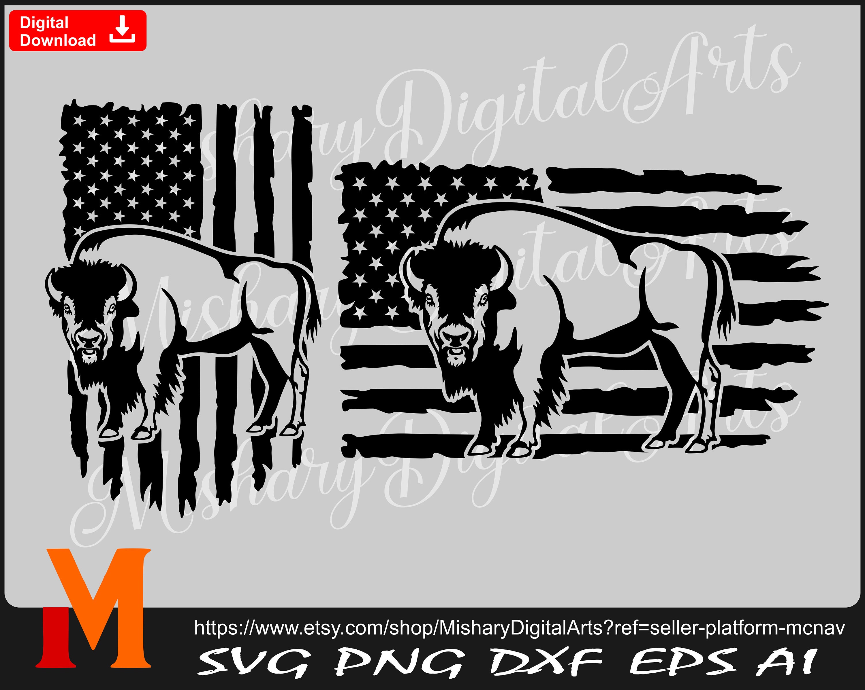 American Flag Svg Bison Svg Buffalo Svg Bison Vector - Etsy Singapore