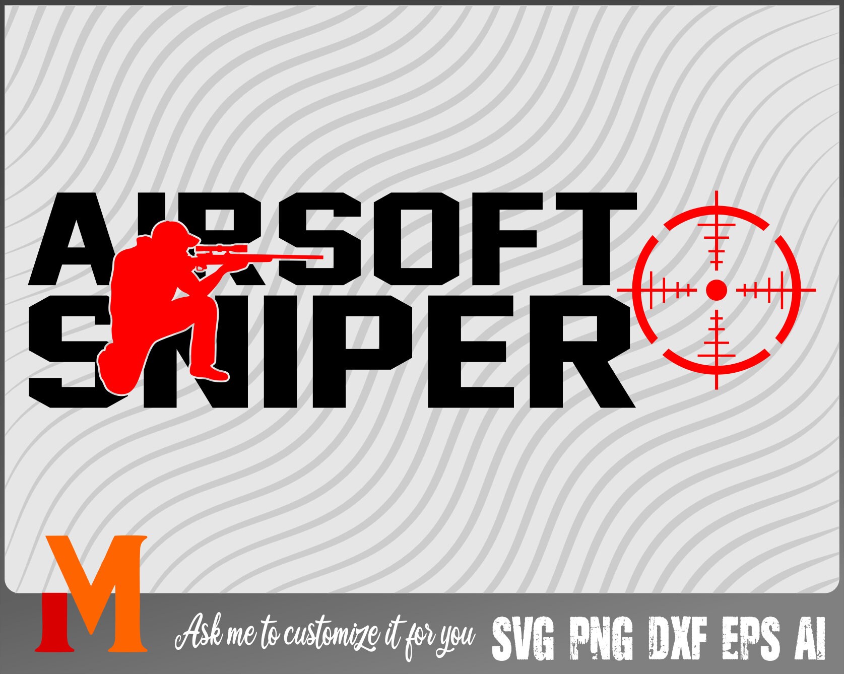 Sniper Airsoft Svg Airsoft Gun Svg Airsoft Clipart - Etsy