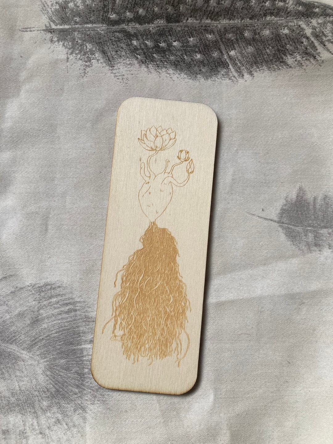 Wooden Bookmark/ Heart Design Bookmark - Etsy