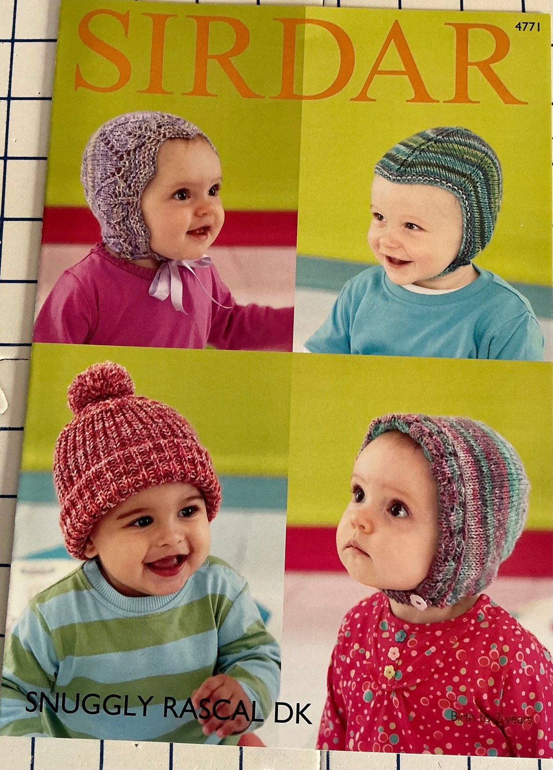 Sirdar 4771 Baby Hats in Snuggly Rascal DK Age 0-6 Months 1-2 Years ...