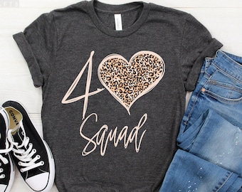 40 and Fabulous Shirt, 40th Birthday Tee, Love Heart Leopard Print ...