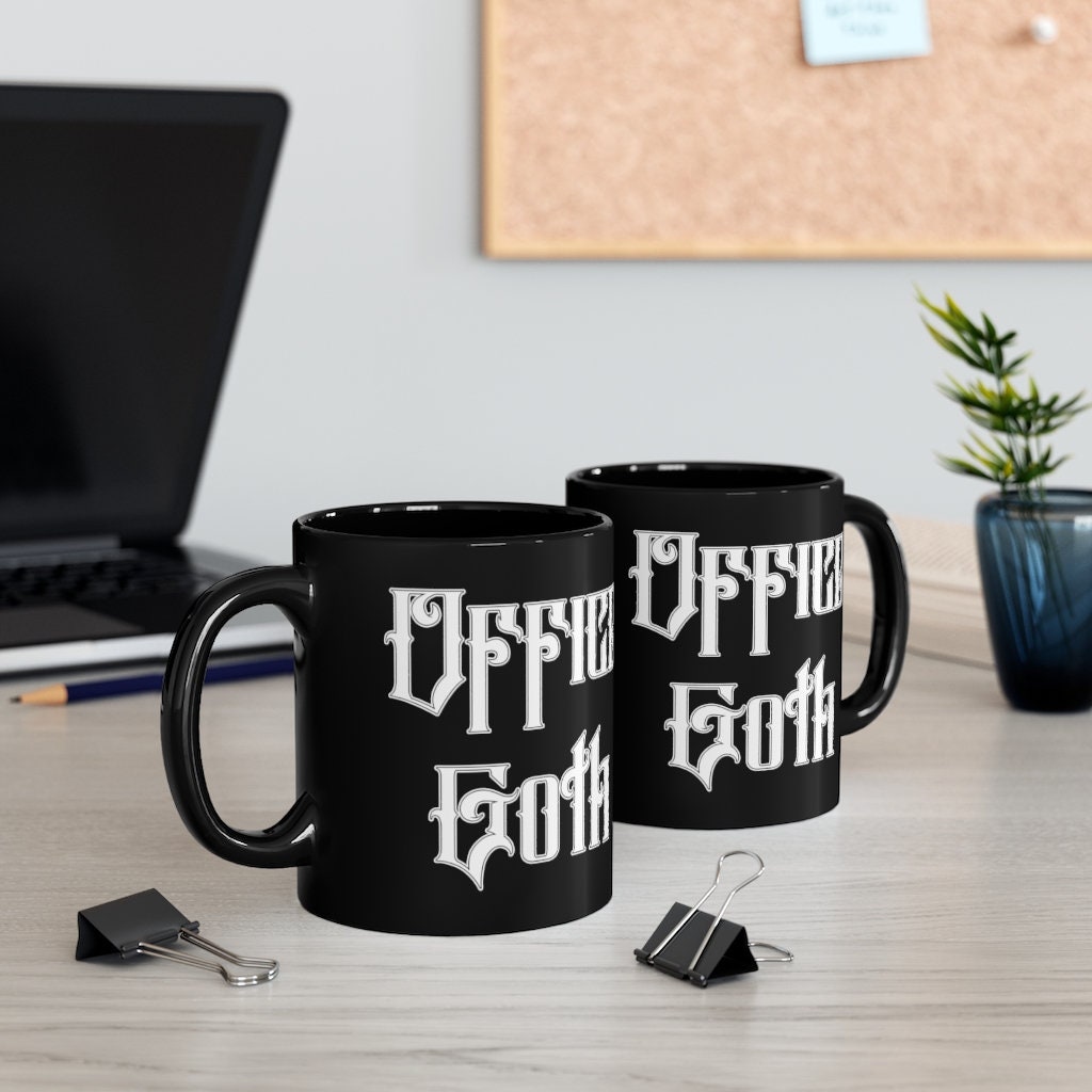 Office Goth Black Coffee Mug Goth Gift Nu Goth Gothic Gifts | Etsy