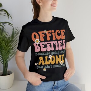 Office Besties Shirt, Retro Office Squad Tshirt, Office Staff Tee ...