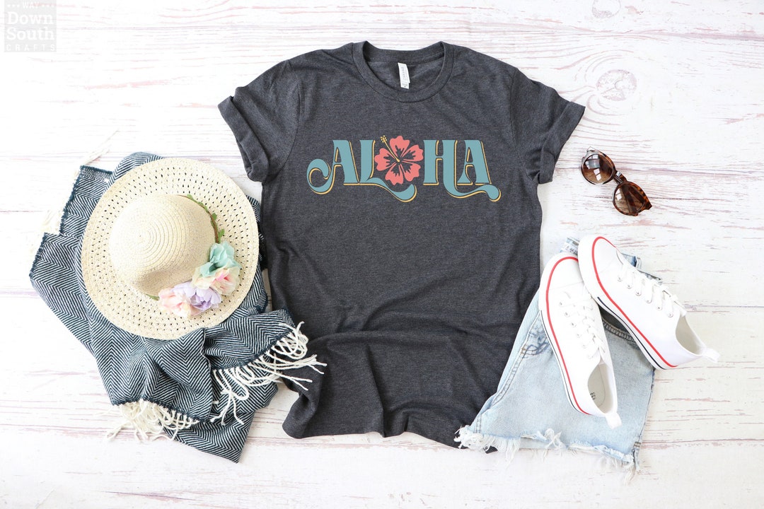 Aloha Shirt With Flowers, Aloha Summer Tee, Hawaii Shirt, Summer ...