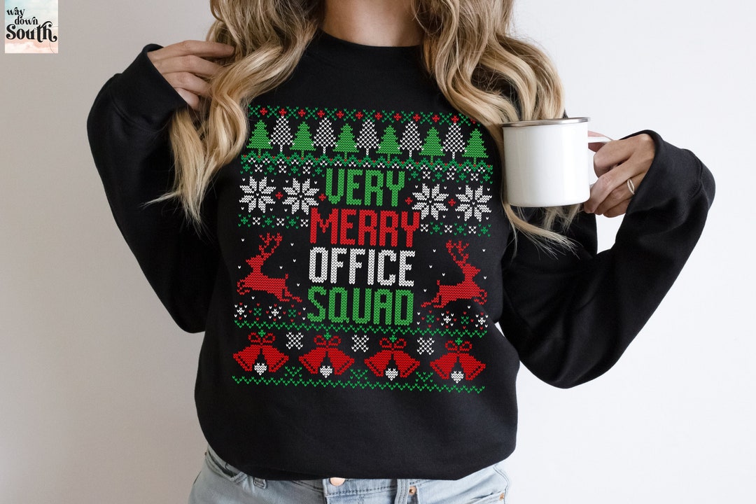 Funny Christmas Office Squad Sweatshirt, Office Party Xmas Sweater ...