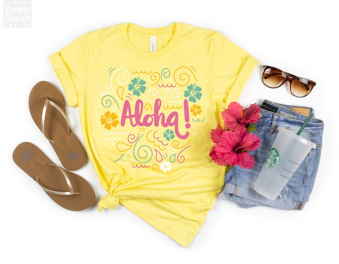 Cute Aloha Shirt, Hawaiian Shirt, Hawaii Summer, Aloha Hibiscus Tee ...