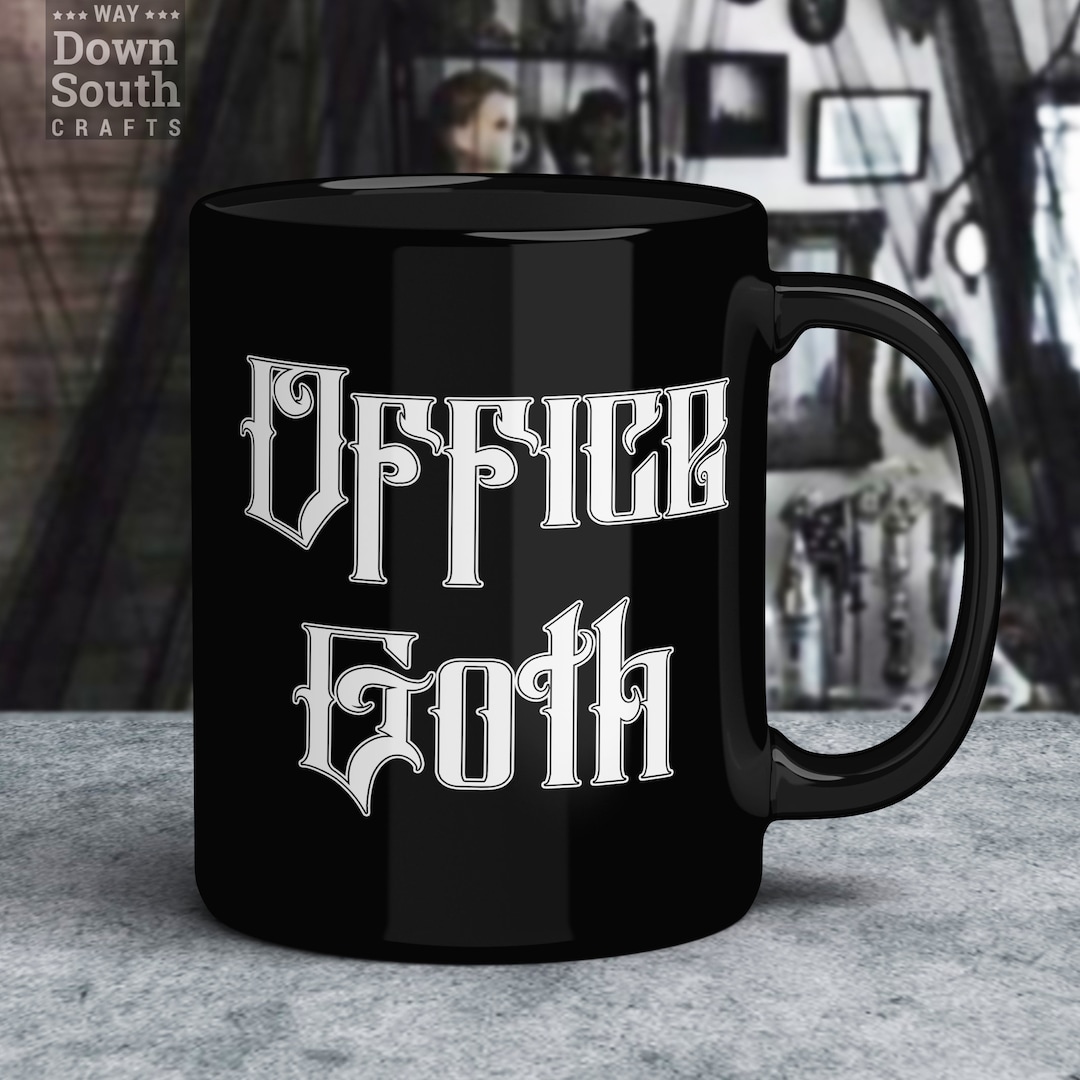 Office Goth Black Coffee Mug, Goth Gift, Nu Goth, Regalos góticos para ...