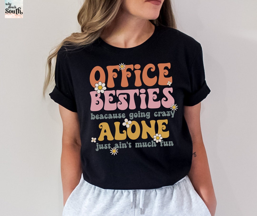 Office Besties Shirt, Retro Office Squad Tshirt, Office Staff Tee ...