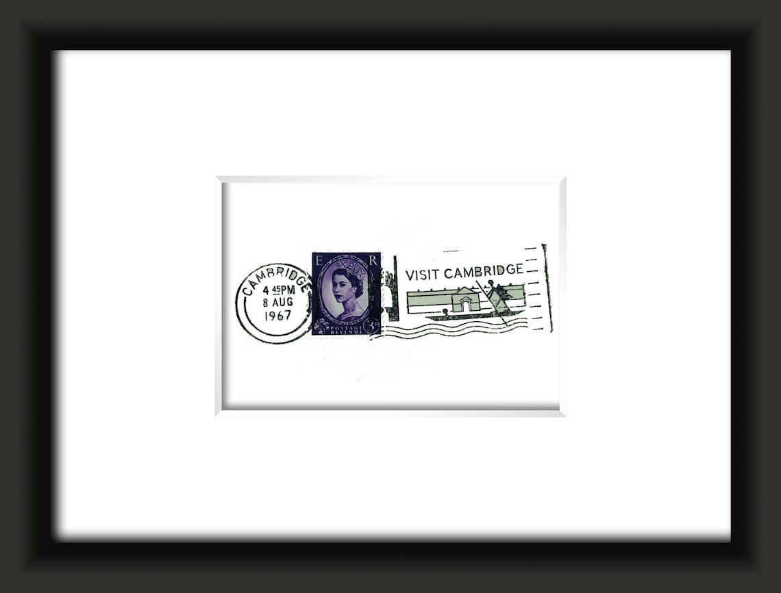 Cambridge Vintage Postmarked Stamp Print Home Town / Holiday Memories ...