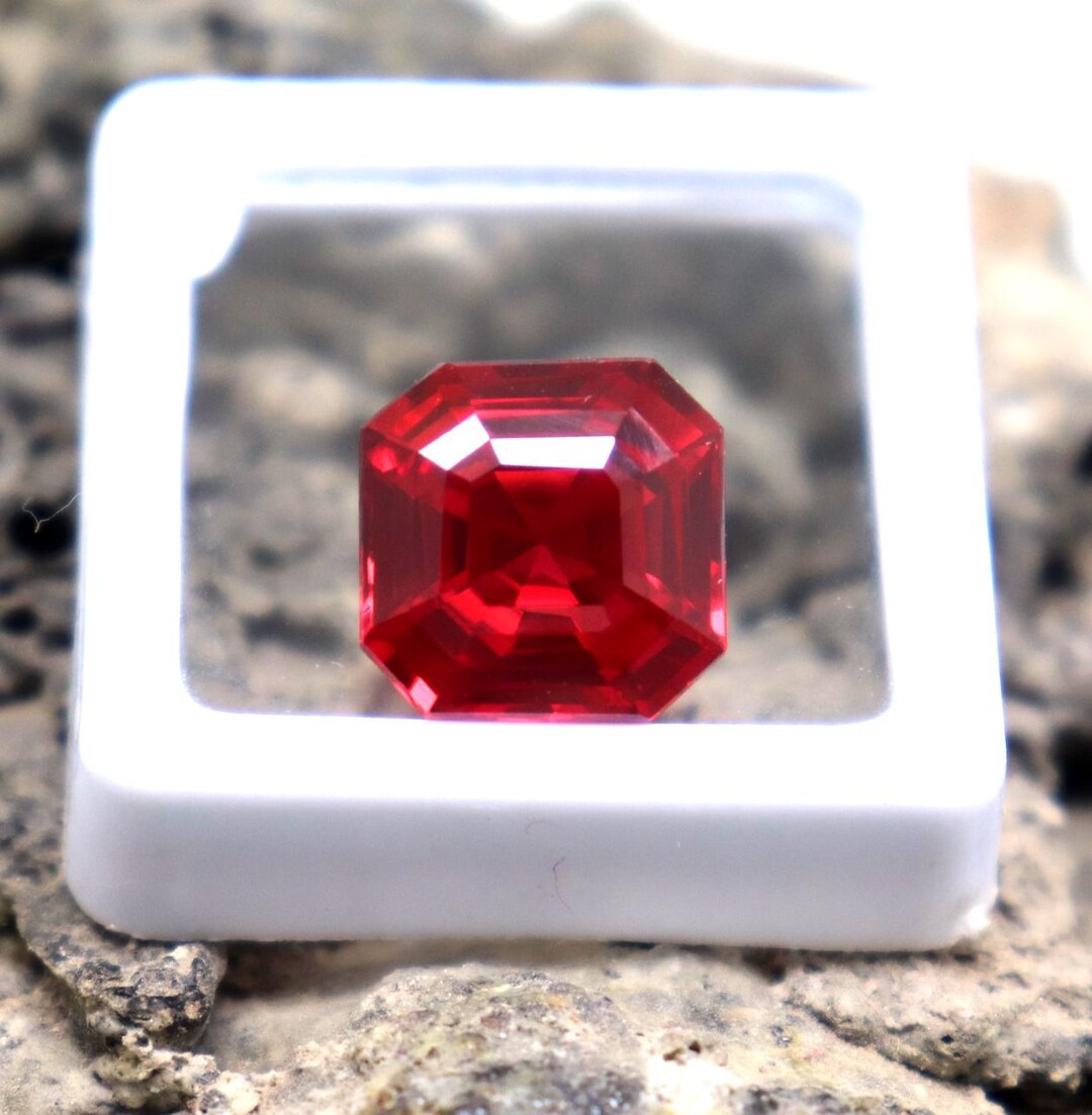 Mined Red Ruby AAA Gemstone Comes From Burma Ruby Loose Radiant Cut ...
