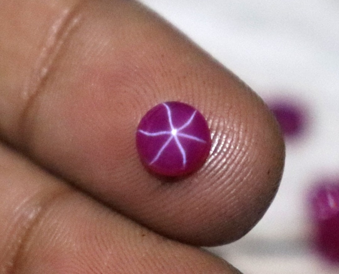 Very Precious Star Ruby Gemstone 6mm Lot Red Ruby Round Cut Certified ...