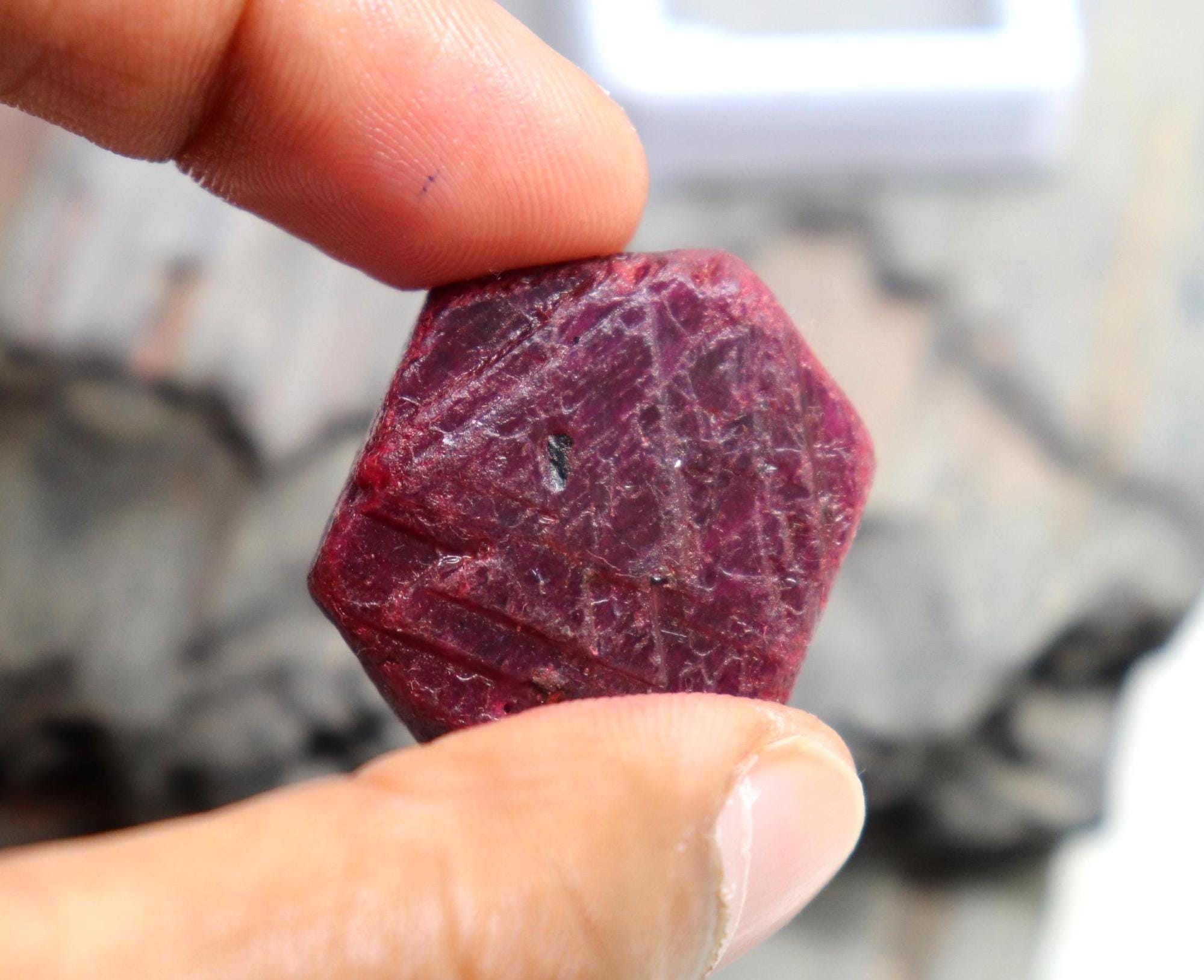 Unheated Untreated Red Ruby Rough Stone Certified Raw Ruby Loose Rough ...