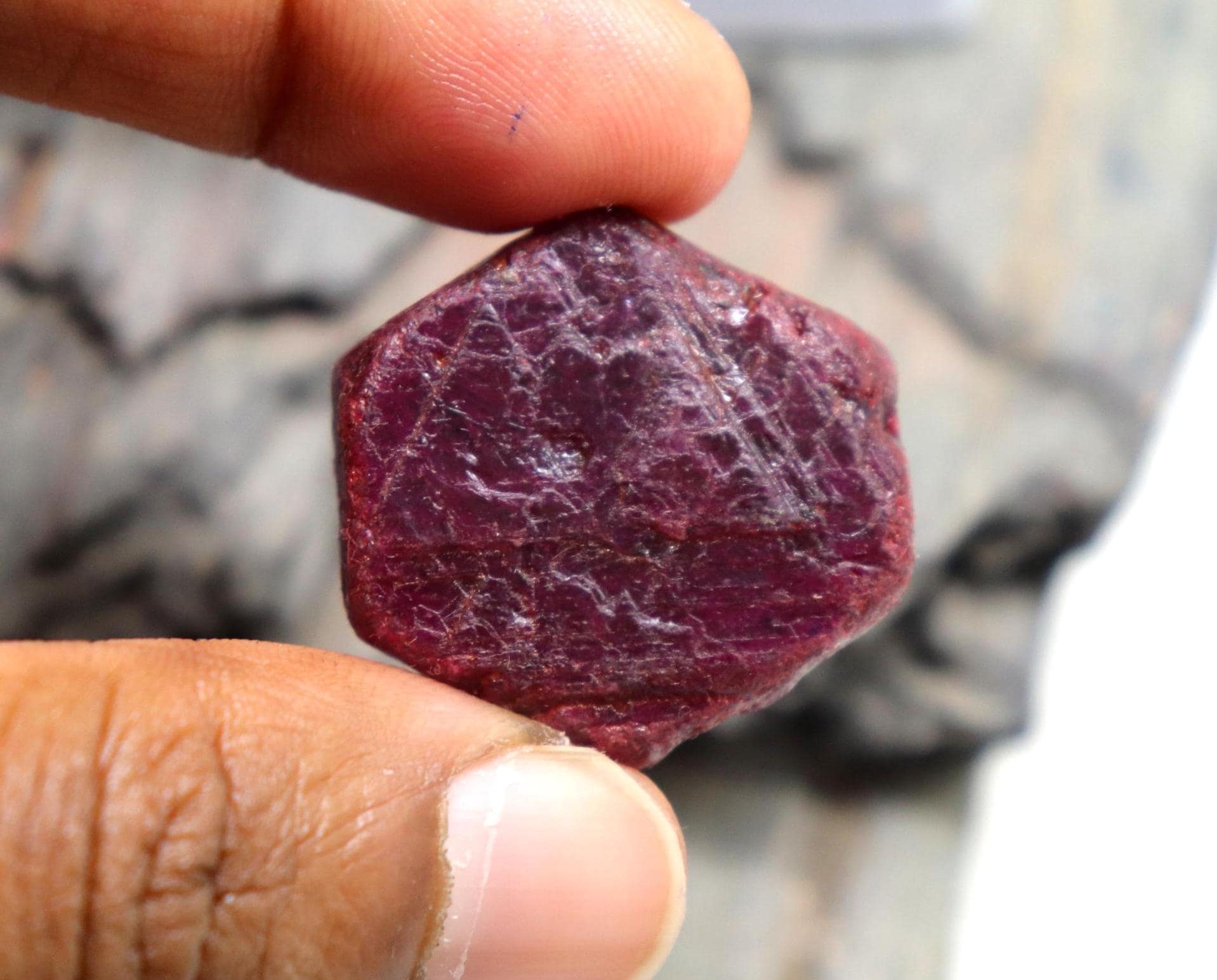 Unheated Untreated Red Ruby Rough Stone Certified Raw Ruby Loose Rough ...