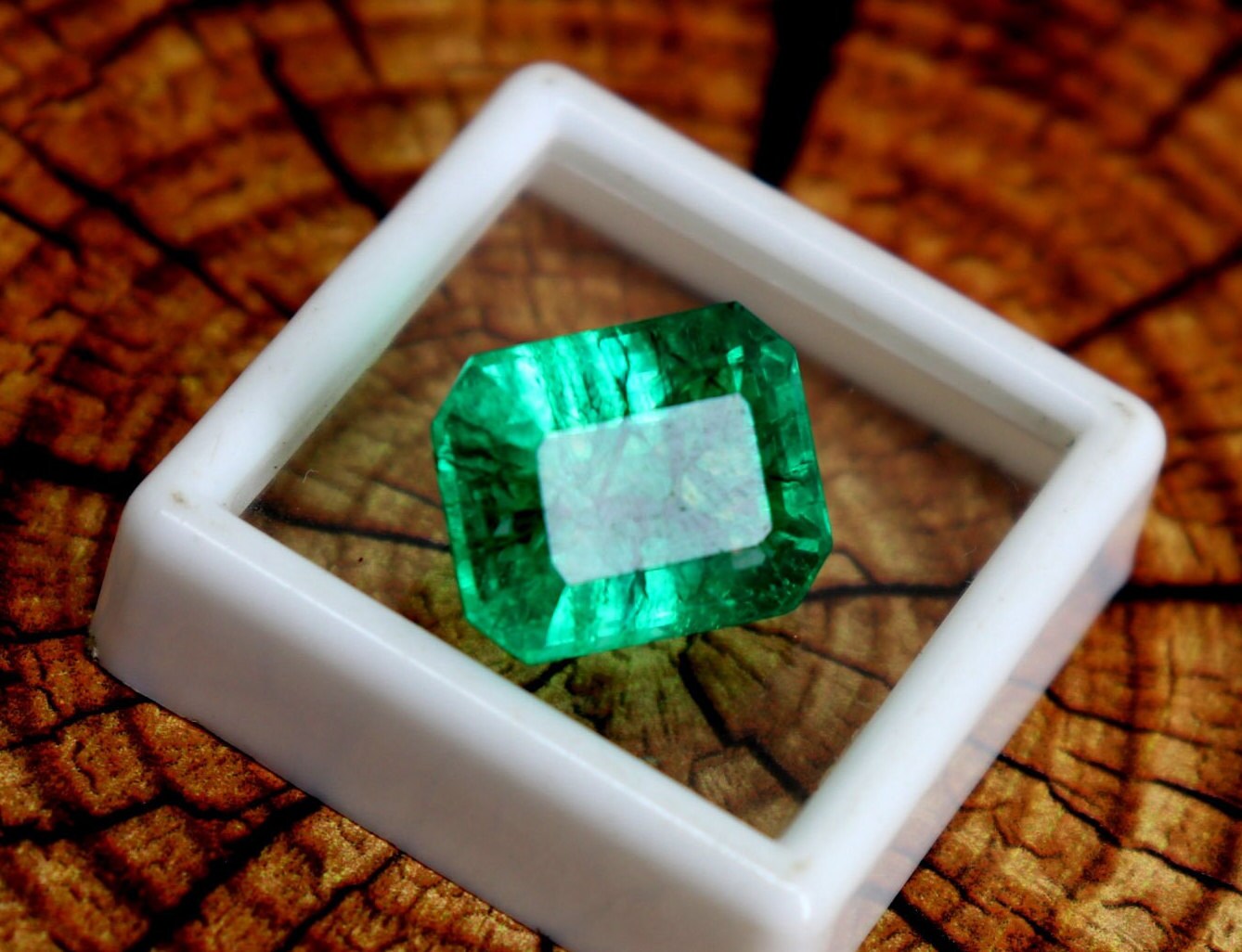 Natural Green Emerald Colombian Stone 9ct Emerald Cut Certified Emerald ...