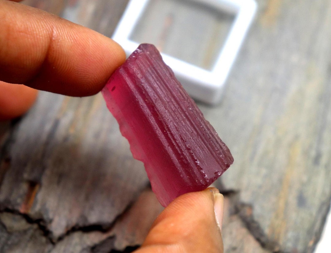 Certified Pink Ruby Raw Rough Gemstone Loose Ruby Rough Chunk Unheated ...