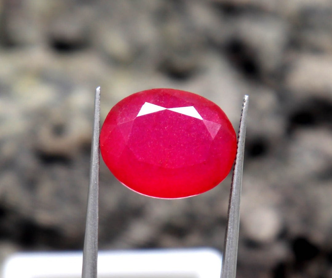 Earth Mined Beryl Oval Cut Red Gemstone 9.4ct Certified Beryl (bixbite ...