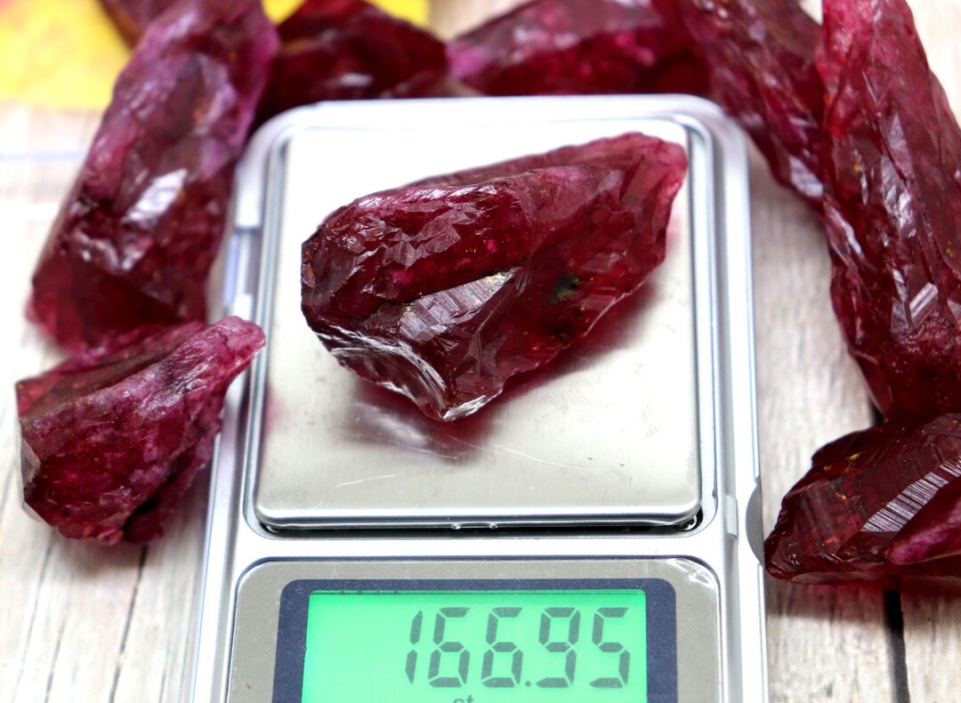 50-160ct Natural Red Ruby Gemstone Raw Rough Ruby Unheated Untreated ...