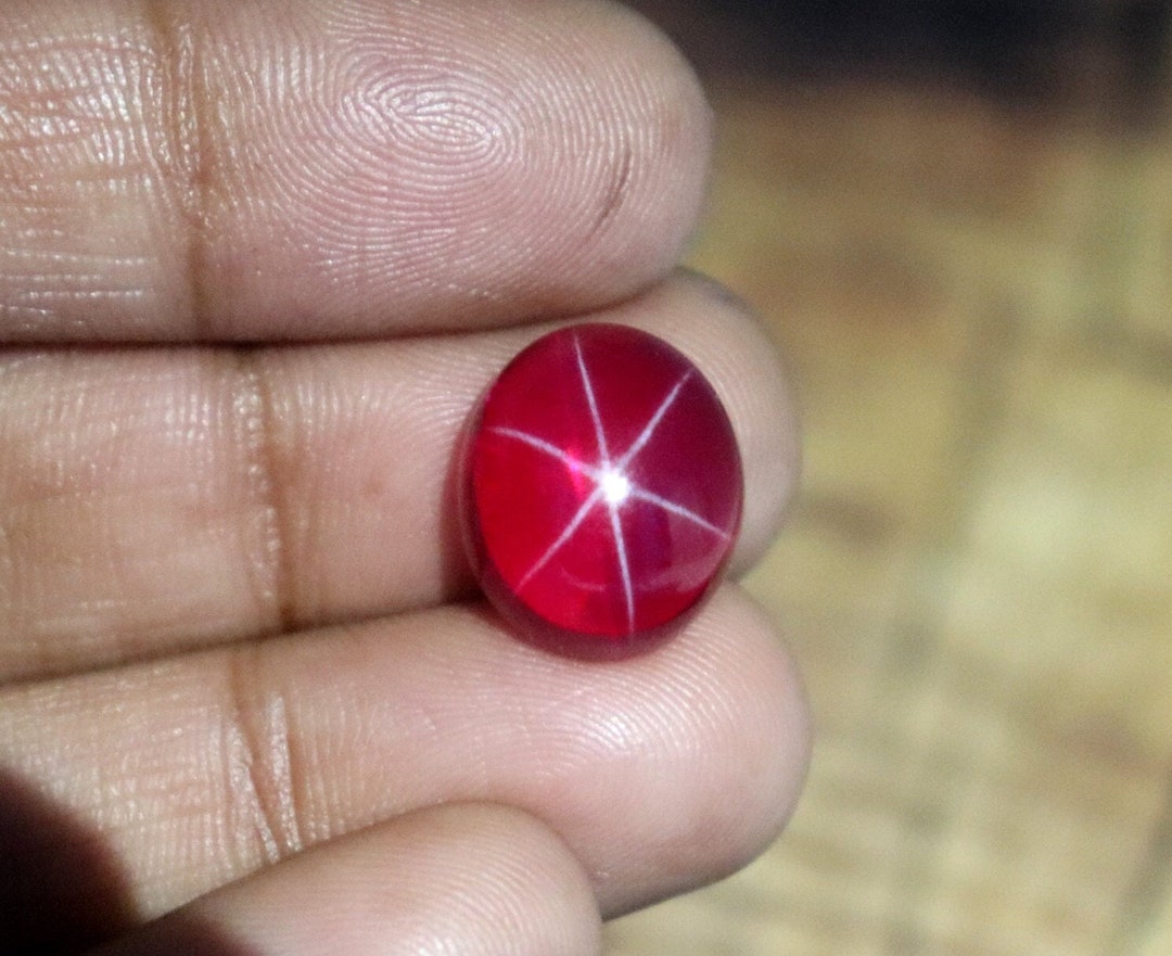 Very Beautiful Natural Star Ruby Loose Gemstone Red Star Ruby Unheated ...