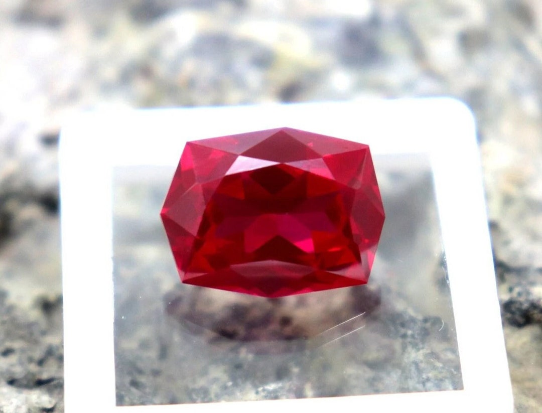 Amazing Octagon Cut Red Ruby Gemstone 12.2CT Faceted Natural Ruby From ...