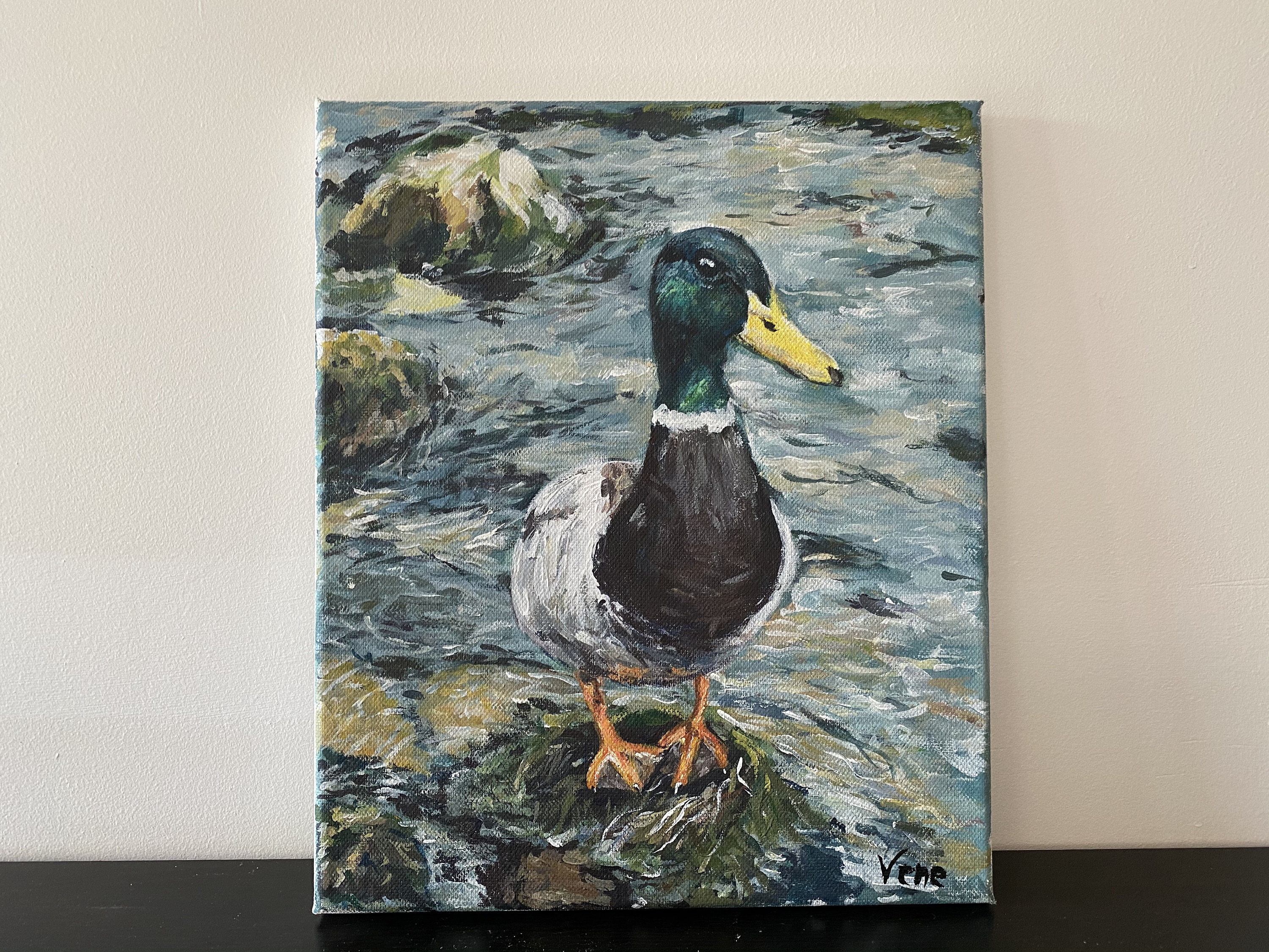 Duck Acrylic Painting