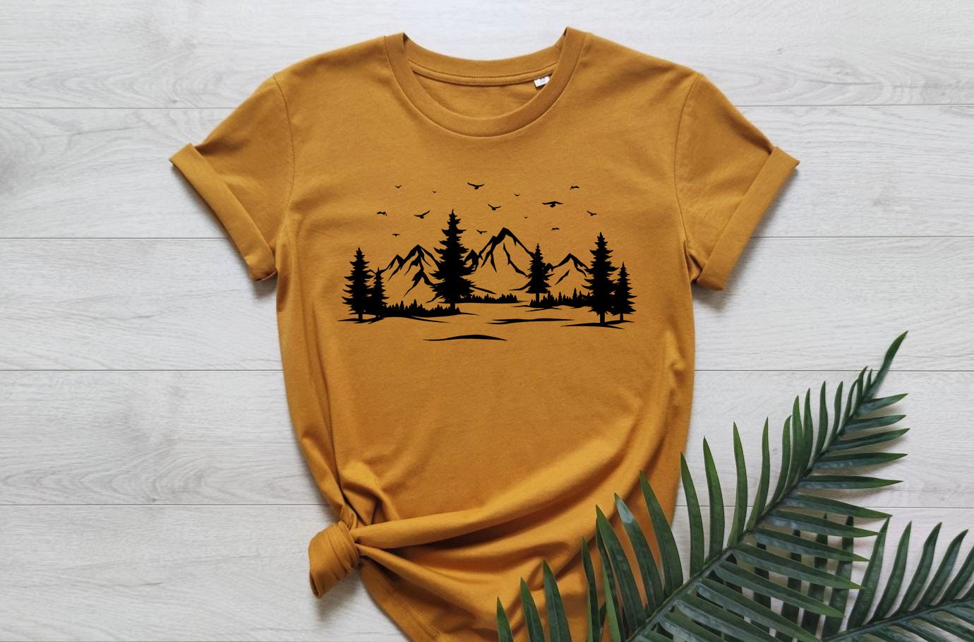 Hiking T-shirt, Mountains Shirt, Forest Tee, Birds Shirt, Women's Shirt ...