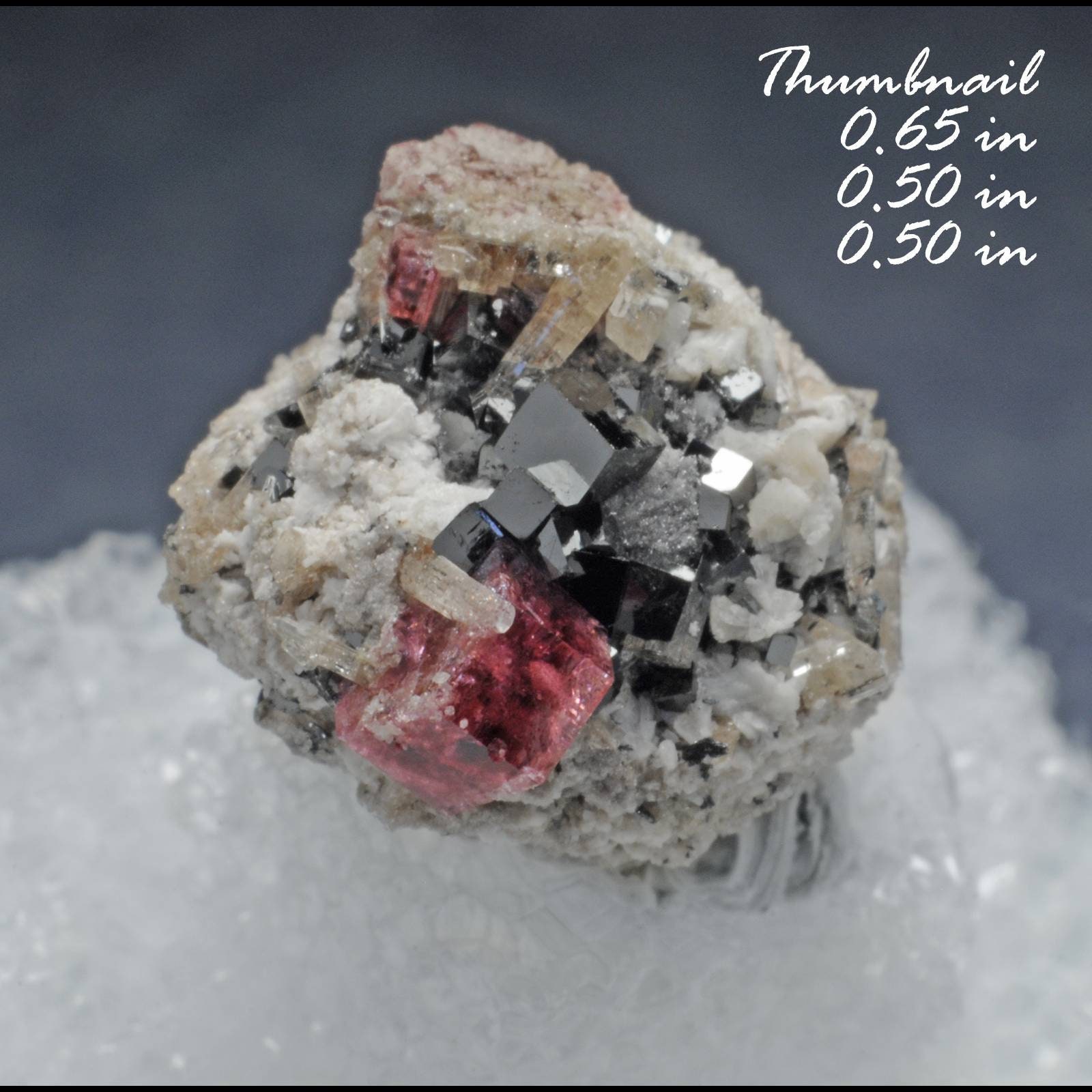 Rare Red Beryl Perched on a Garnet Replaced (pseudomorphed) Hematite ...