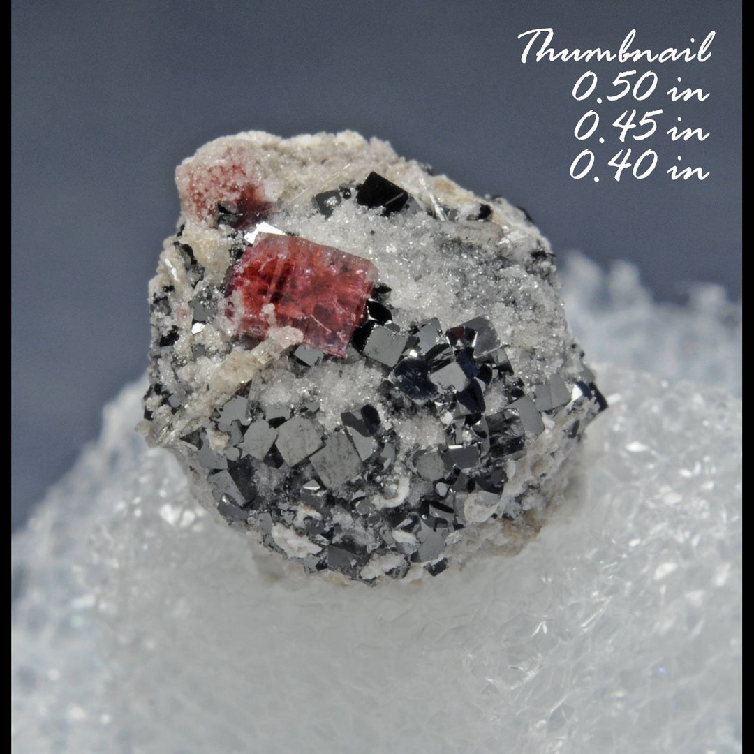 Rare Red Beryl Perched on a Garnet Replaced (pseudomorphed) Hematite ...