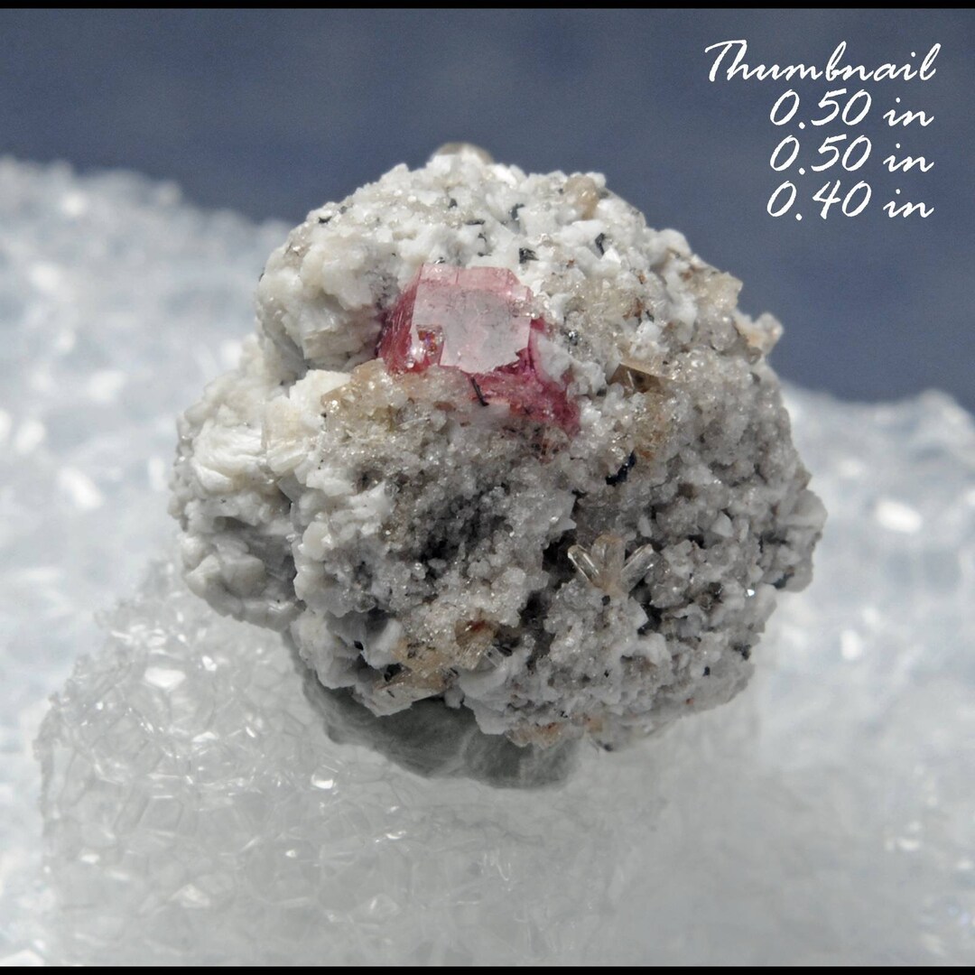 Rare Red Beryl Perched on a Garnet Replaced (pseudomorphed) Hematite ...