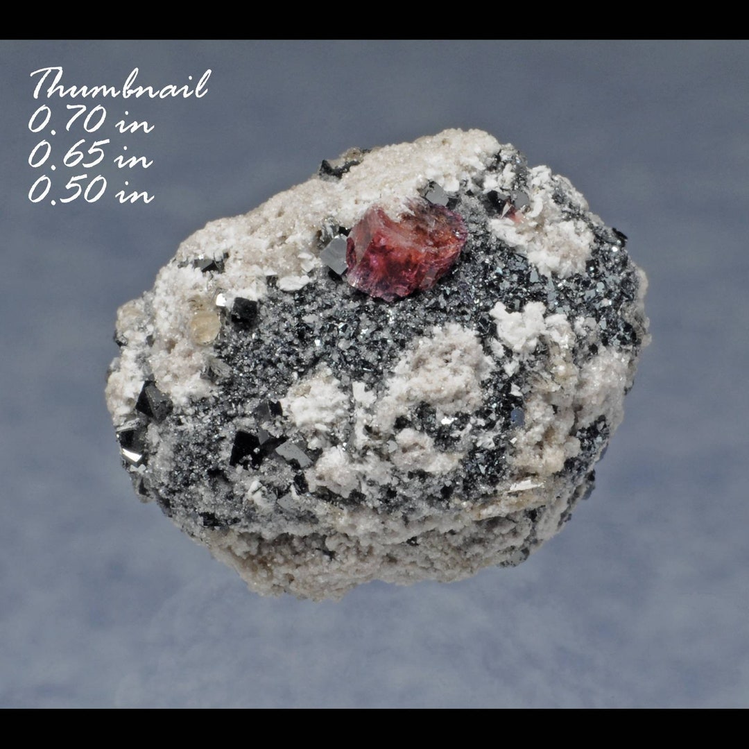 Rare Red Beryl Perched on a Garnet Replaced (pseudomorphed) Hematite ...