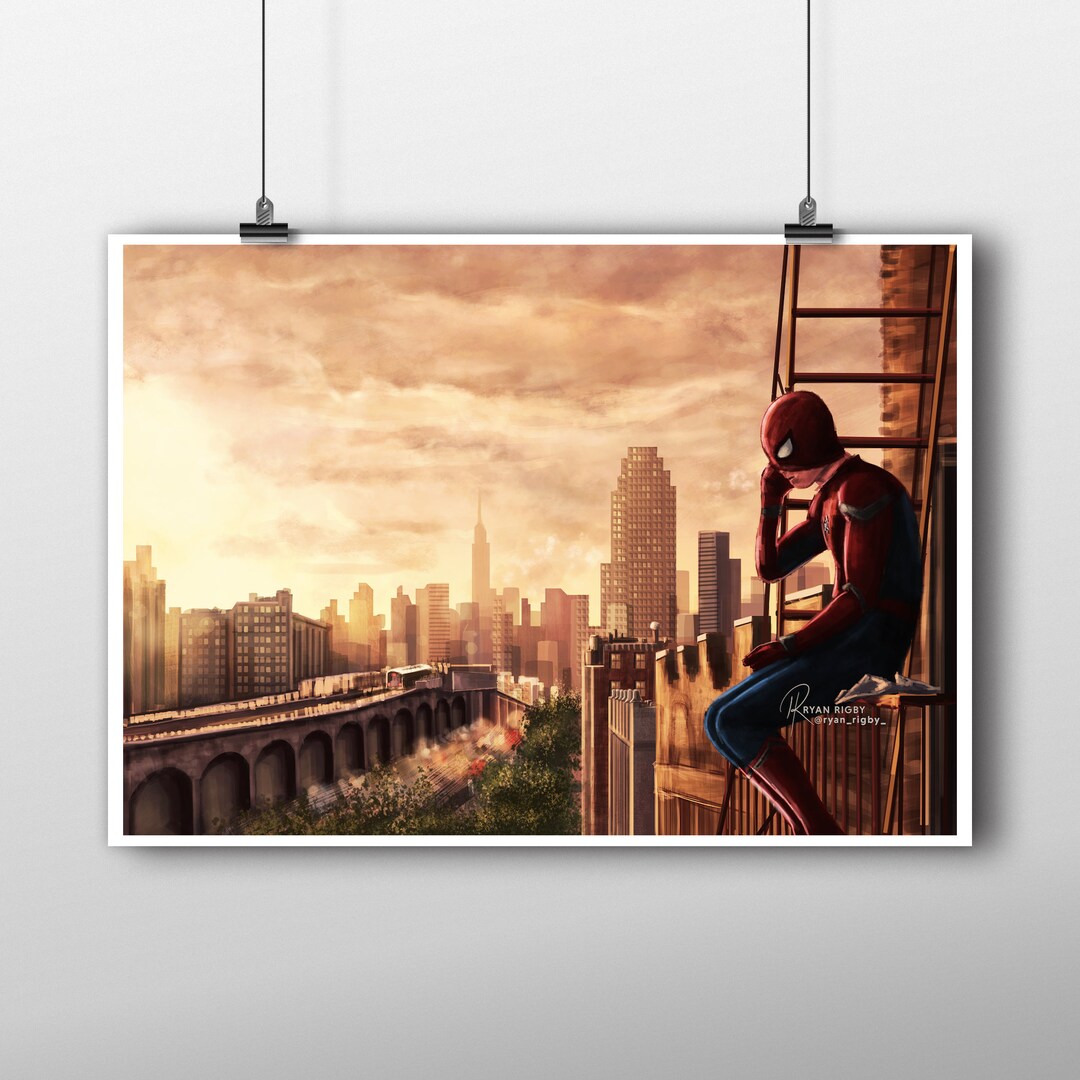 Spider-man "churros and the City" Homecoming Art Print - Etsy