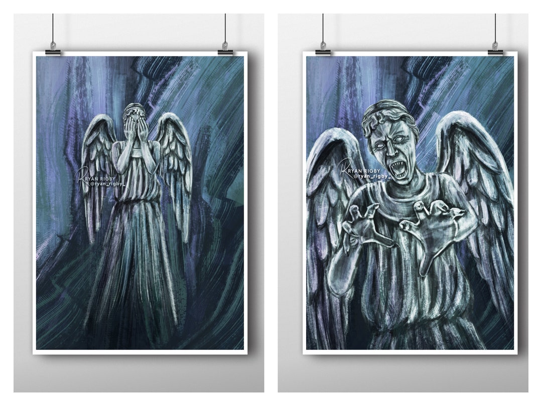 The Image of an Angel Doctor Who Weeping Angel Illustration Art Print ...