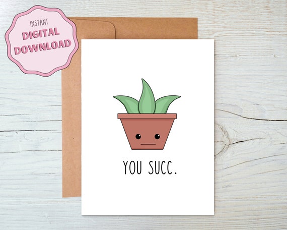 Printable funny card 5x7 instant digital download joke card | Etsy