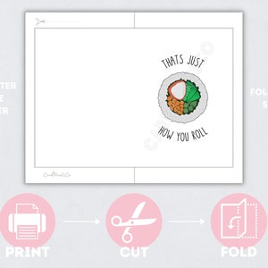 Printable Thats Just How You Roll Cute Card, Perfect to Congratulate ...