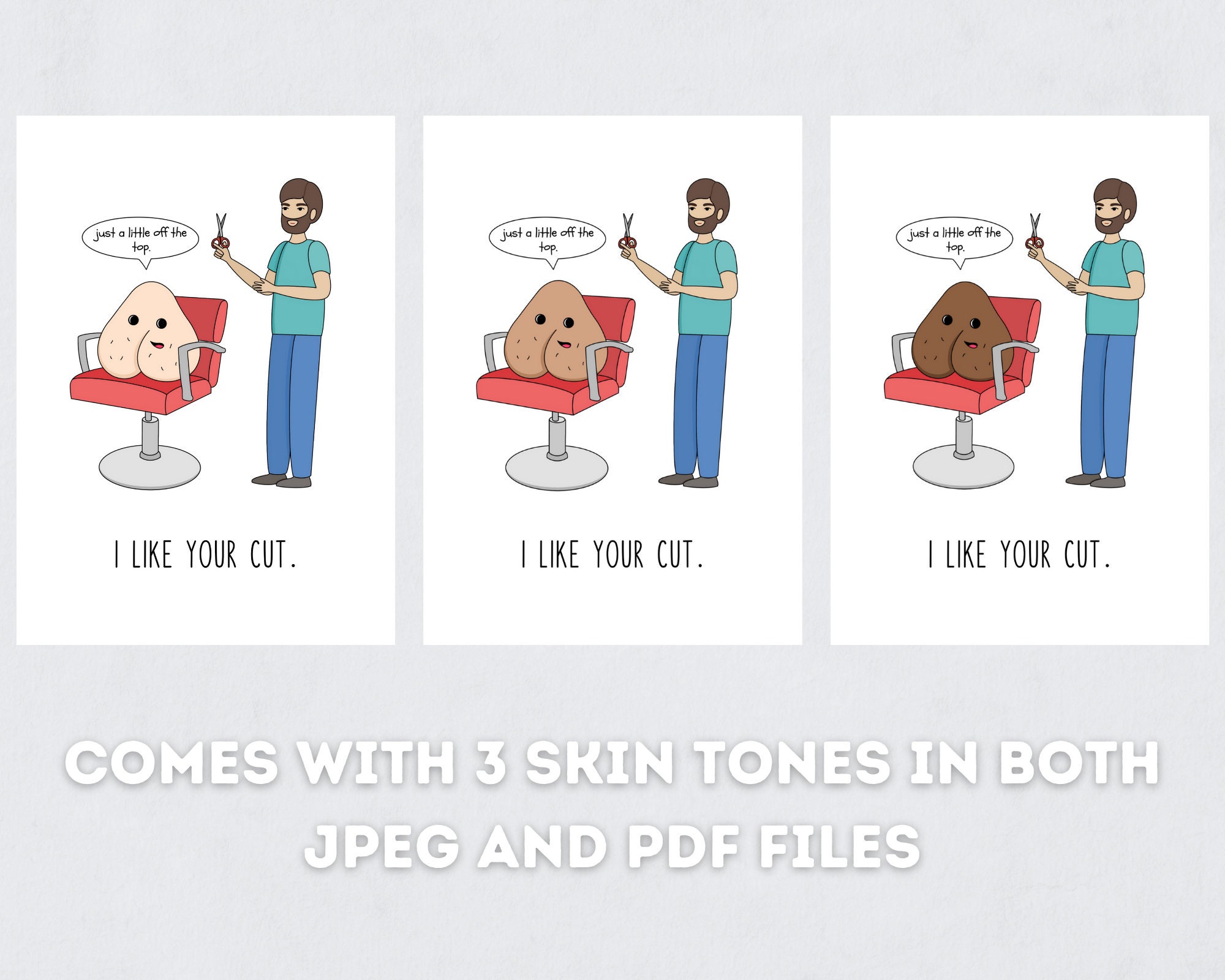 Printable I Like Your Cut Funny Pun Card 5x7 Inches Perfect - Etsy