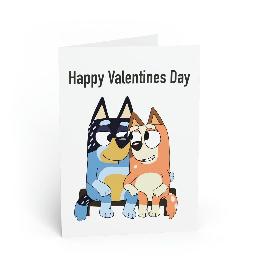 Bluey Valentines Day Greeting Cards - Etsy