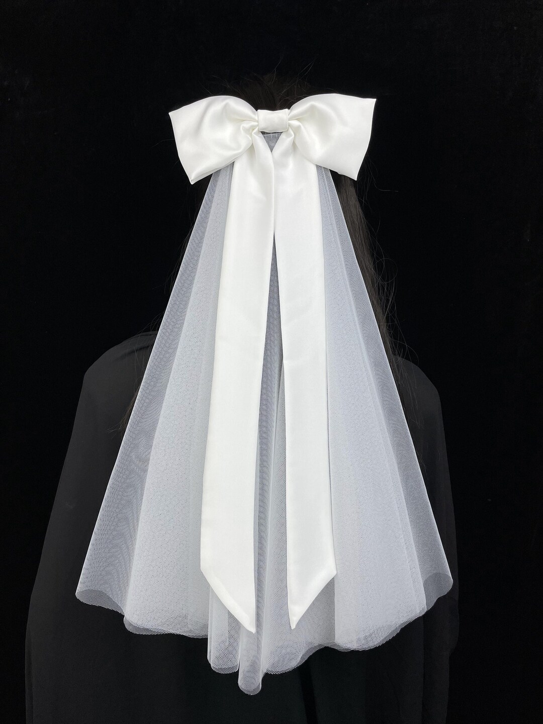 Bridal Bow Veil, Tulle Veil Bow, Hen Party Veil, Bow Veil, Wedding Veil ...