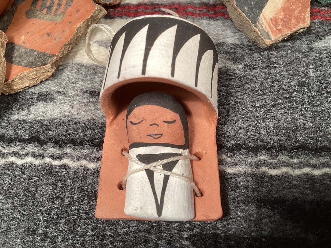Native American Hopi Handmade Child in Cradleboard Ornament - Etsy
