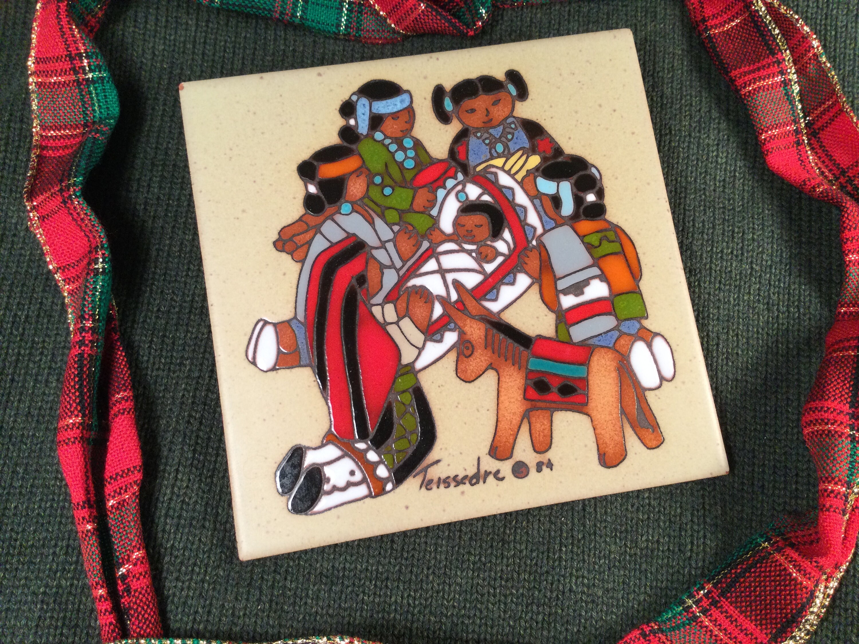 Sculpture Art Objects Cleo Teissedre Vintage Southwest Indian Christmas ...