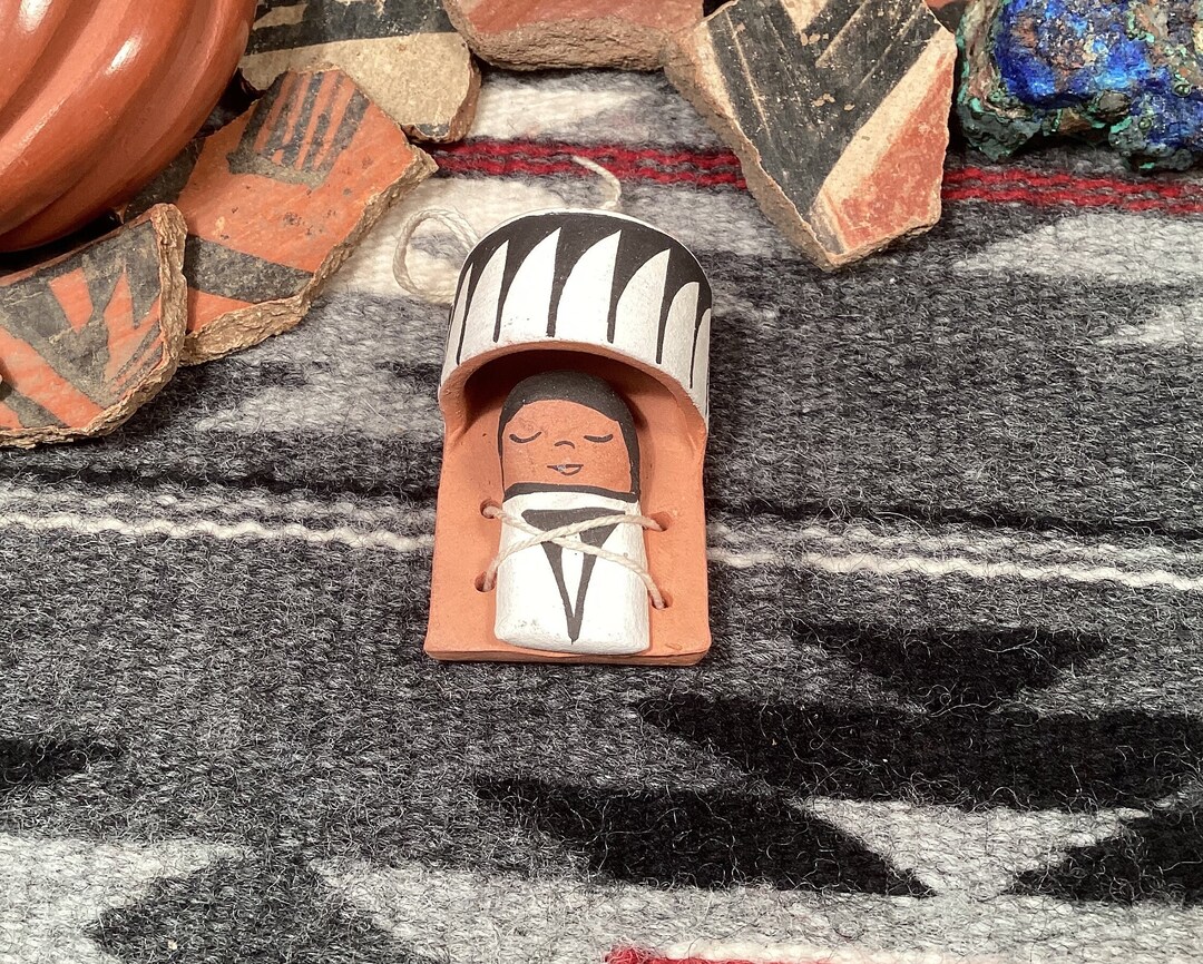Native American Hopi Handmade Child in Cradleboard Ornament - Etsy