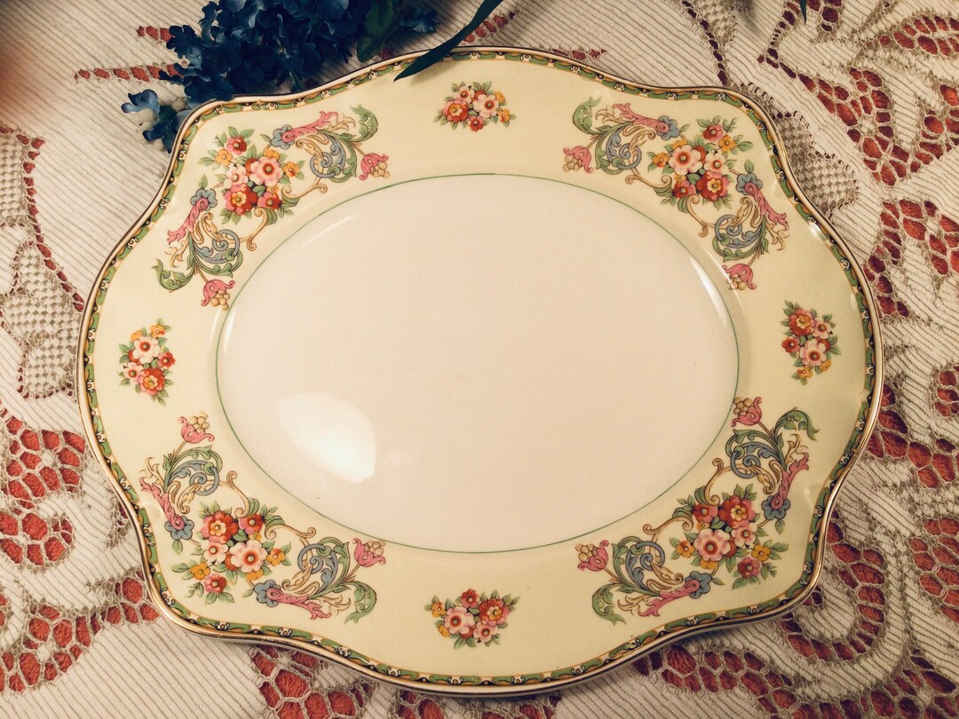 Johnson Brothers Antique Pareek China in Malaga Pattern Serving Platter ...