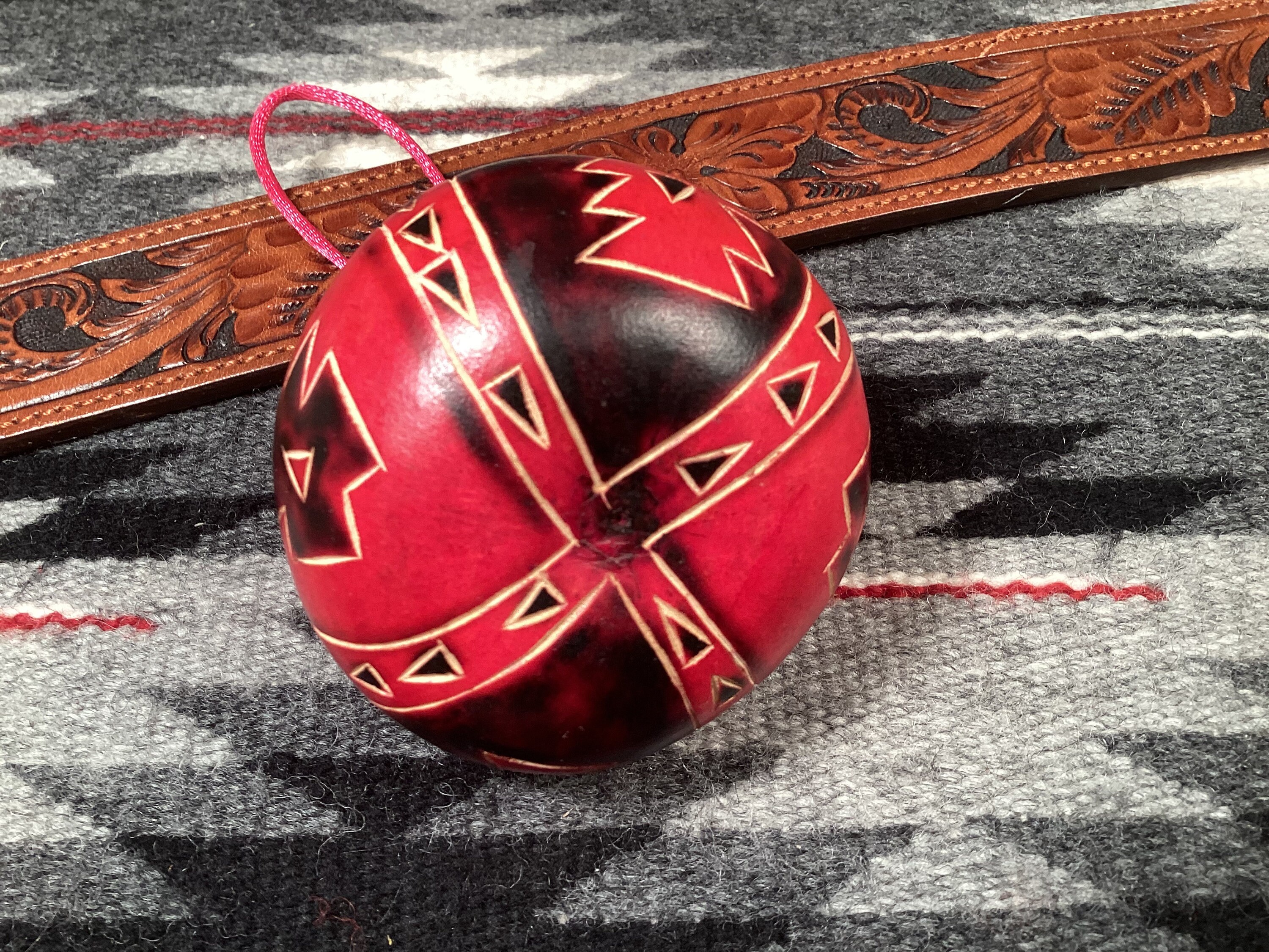Carved and Stained Southwest Red Gourd Christmas Ornament - Etsy