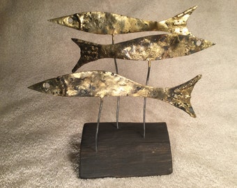 Metal Fish Sculpture - Etsy
