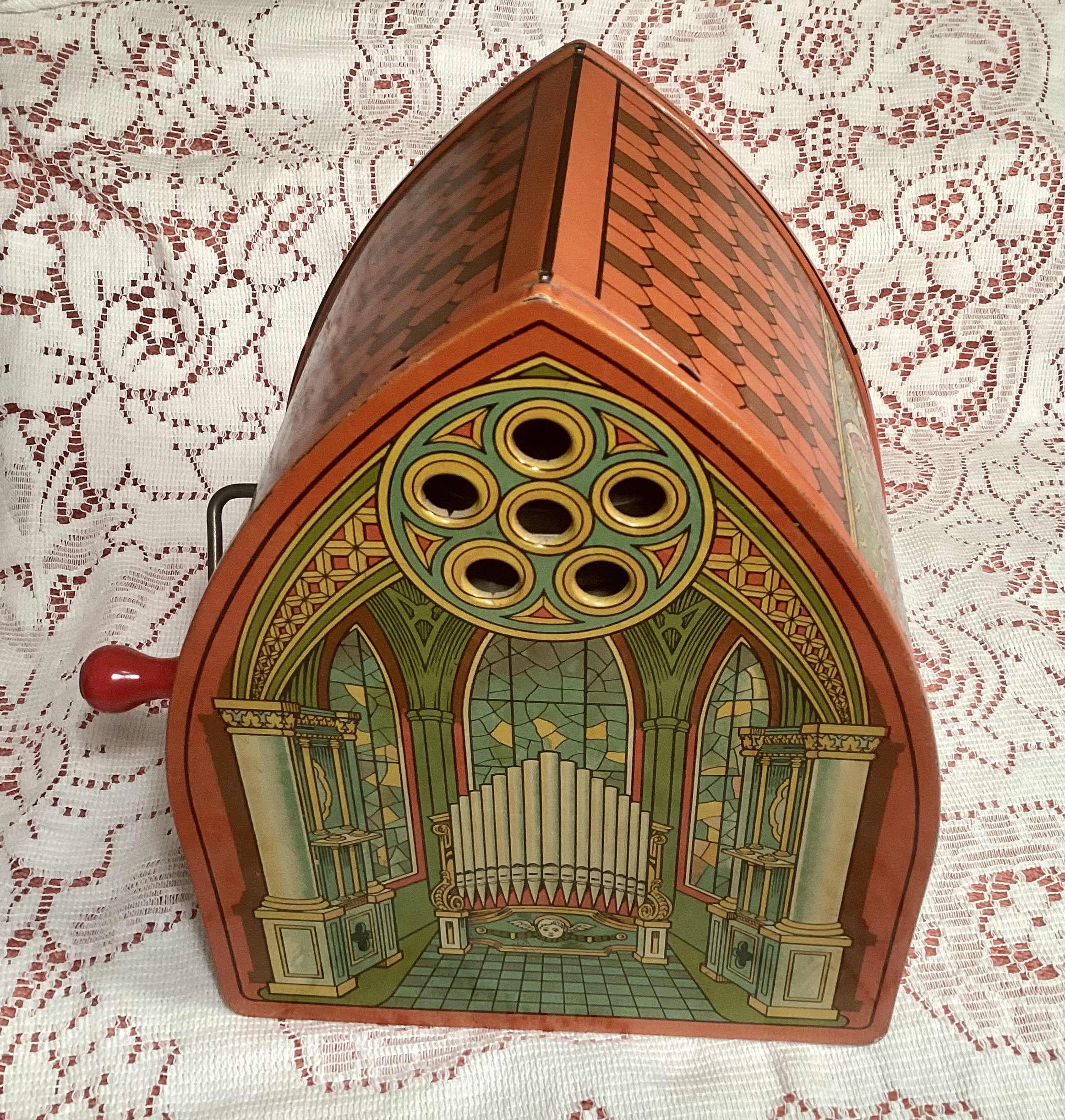 Antique Crank Wind Organ Music Box Cathedral Toy - Etsy