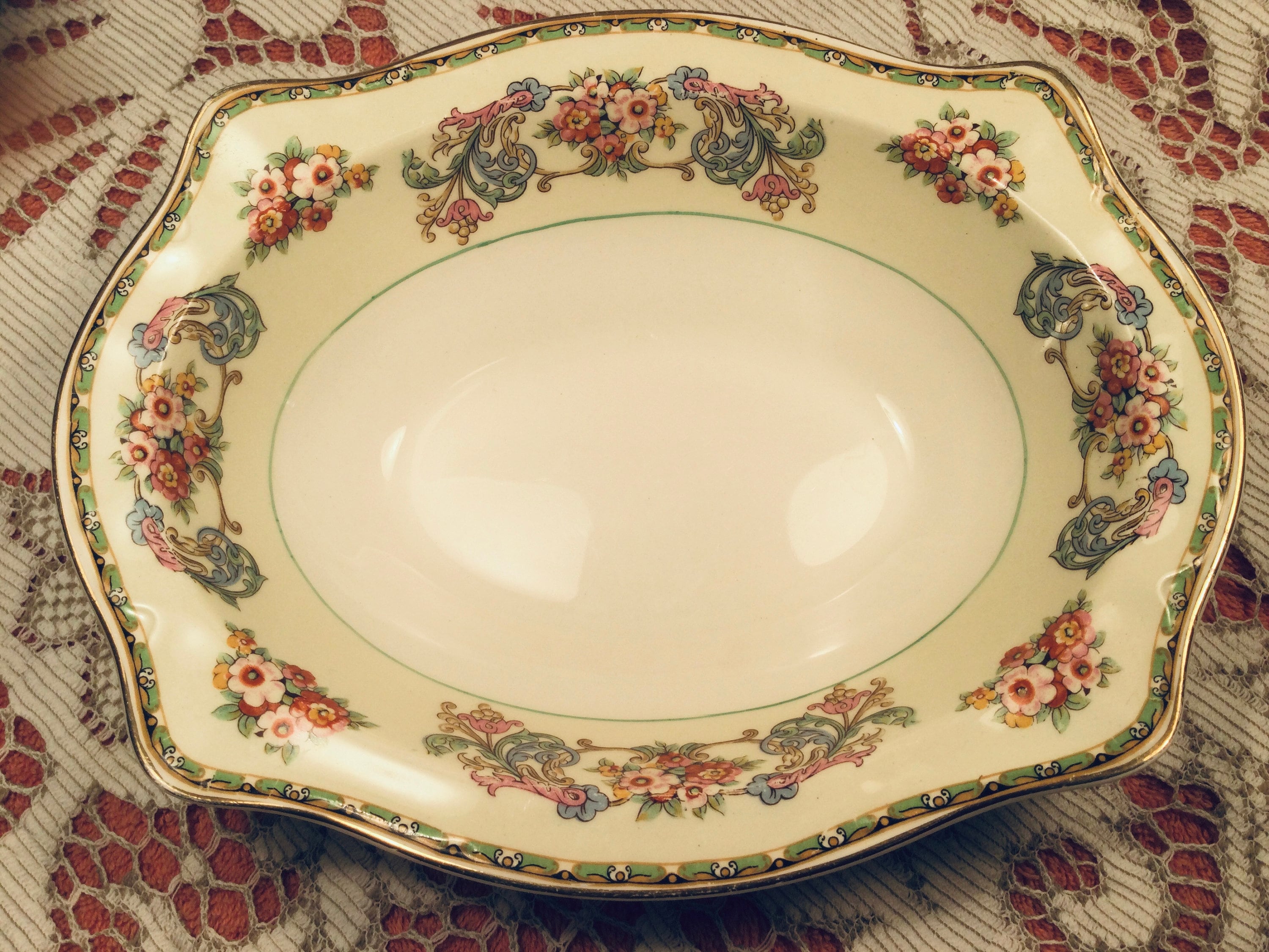 Johnson Brothers Antique Pareek China in Malaga Pattern Serving Bowl - Etsy