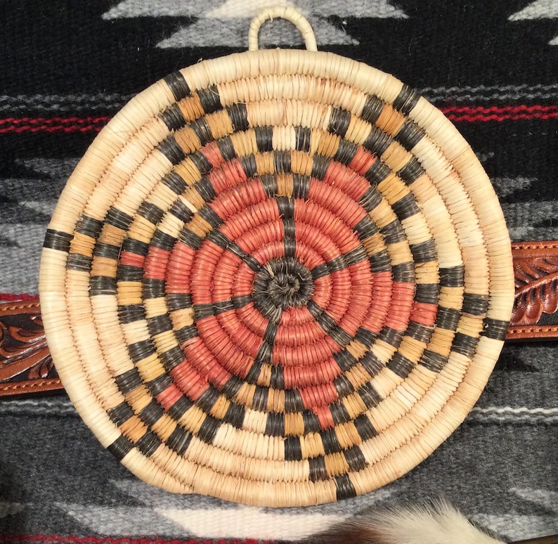 Hopi Native American Vintage 7” Star Pattern Coil Plaque - Etsy