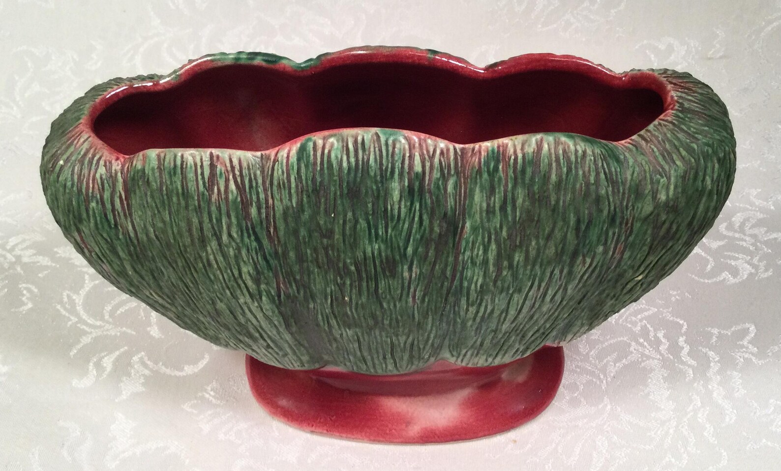 Vintage Aborn California Pottery #H6, Green and Brown Vase - Etsy