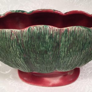 Vintage Aborn California Pottery #H6, Green and Brown Vase - Etsy