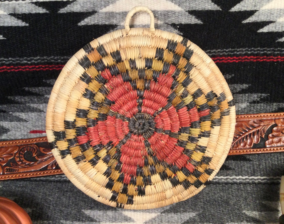Hopi Native American Vintage 7” Star Pattern Coil Plaque - Etsy