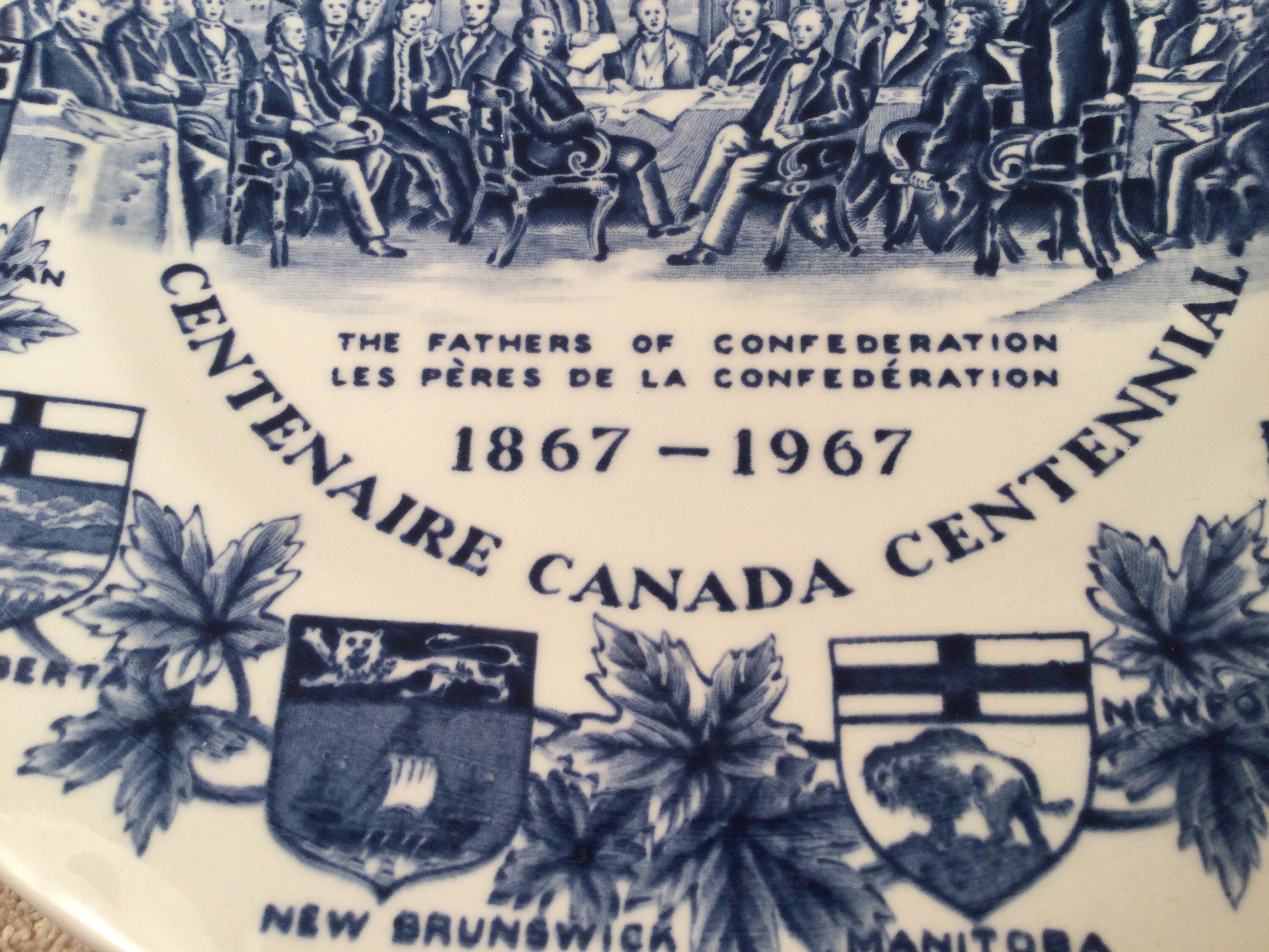 Canadian 1867-1967 Centennial Vintage Collector's Souvenir Plate - Etsy